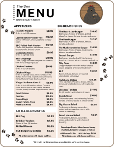 menu – The Den